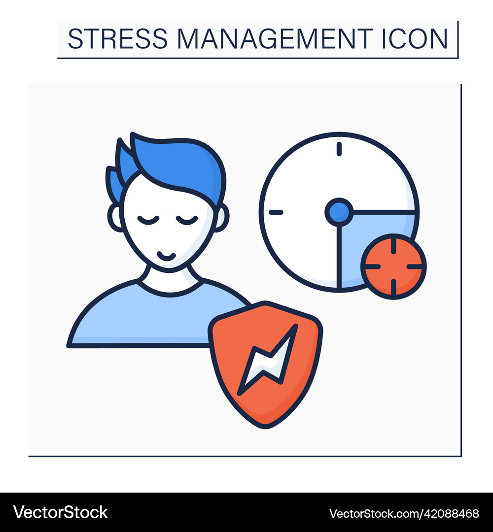 Relieve stress color icon Royalty Free Vector Image