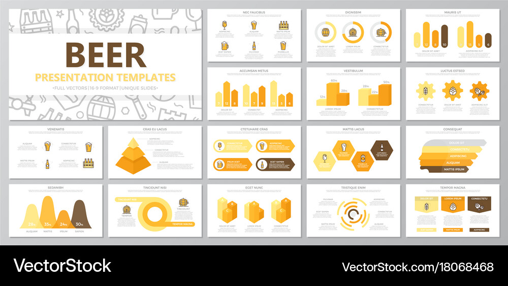 Set of beer and bar pub elements for multipurpose Vector Image