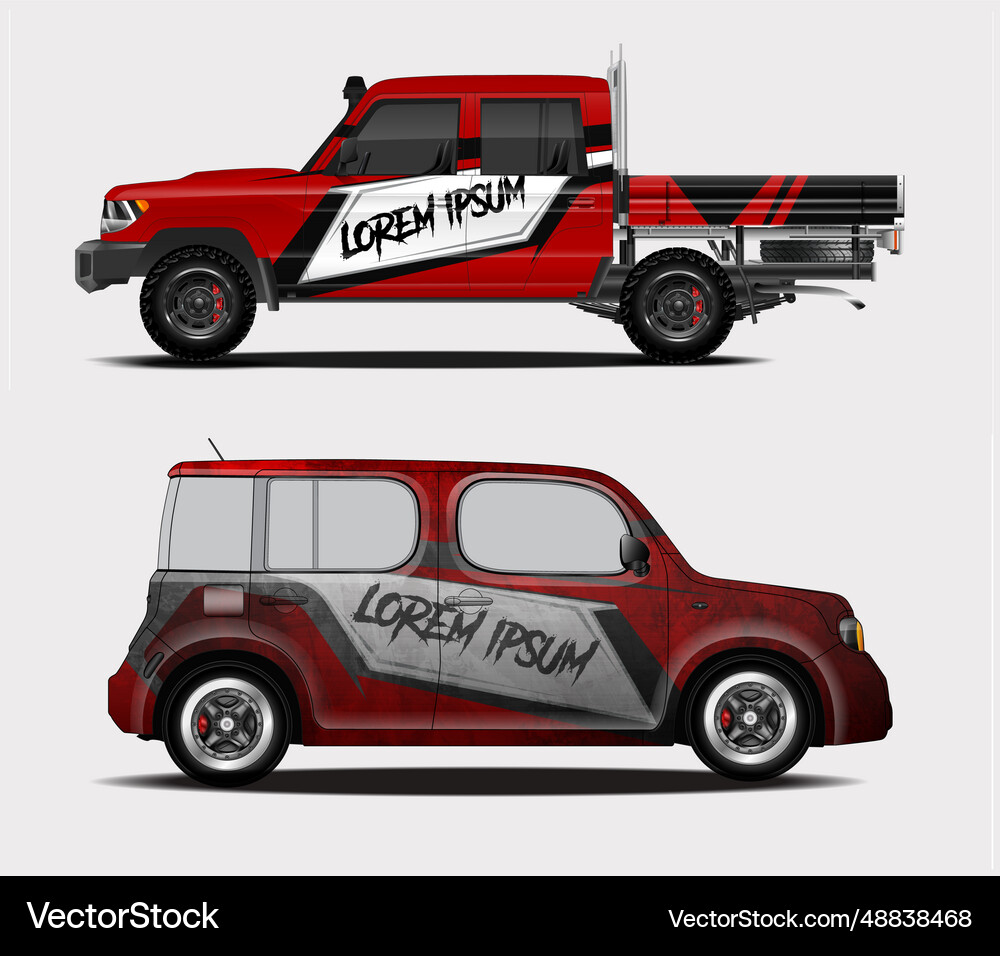 Truck wrap design company Royalty Free Vector Image