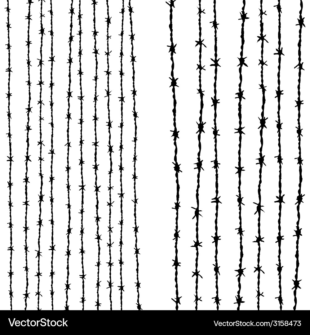 Barbed wire vertical Royalty Free Vector Image