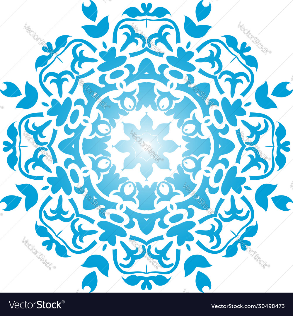 Circle snowflake Royalty Free Vector Image - VectorStock
