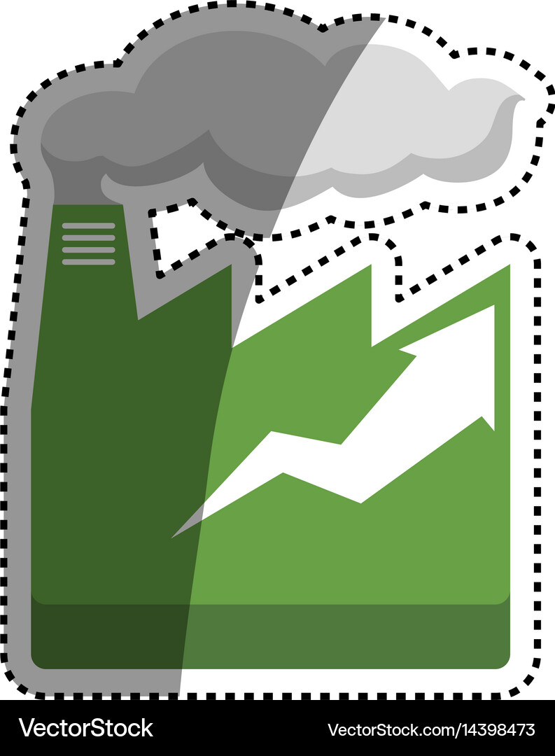 Industrial factory building efficiency Royalty Free Vector