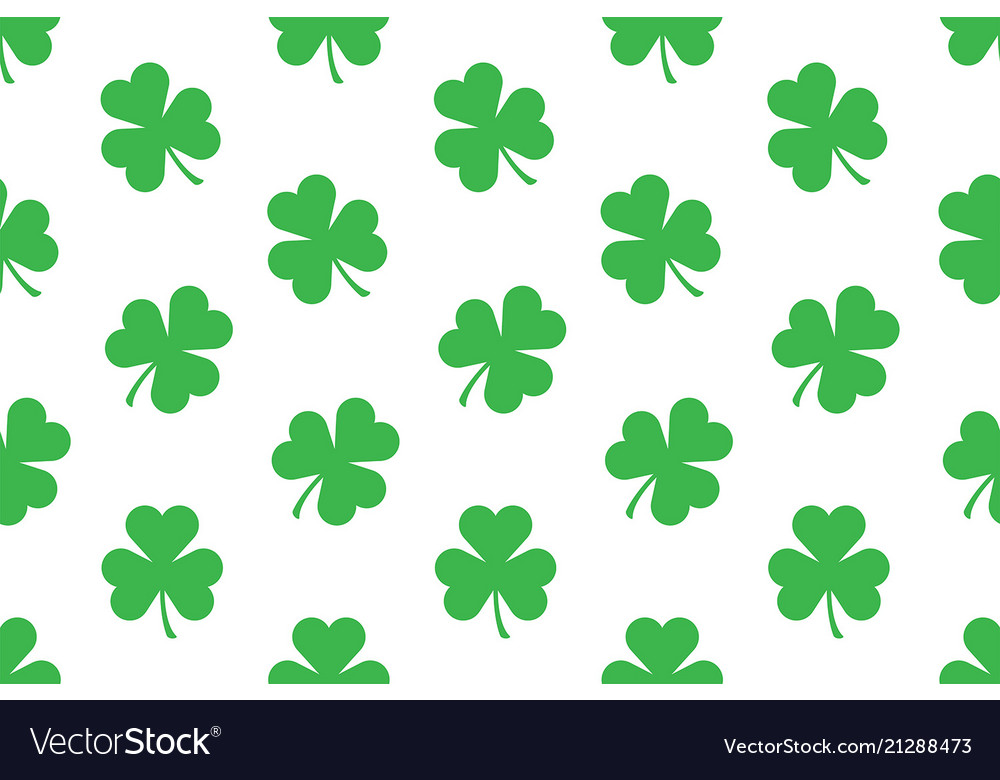 Seamless Pattern With Shamrocks Royalty Free Vector Image