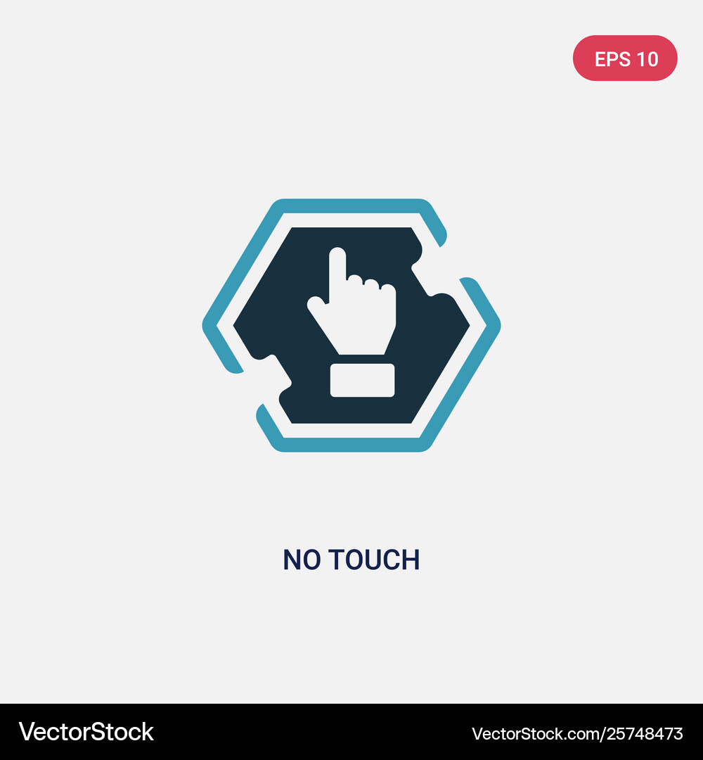 Two color no touch icon from signs concept Vector Image