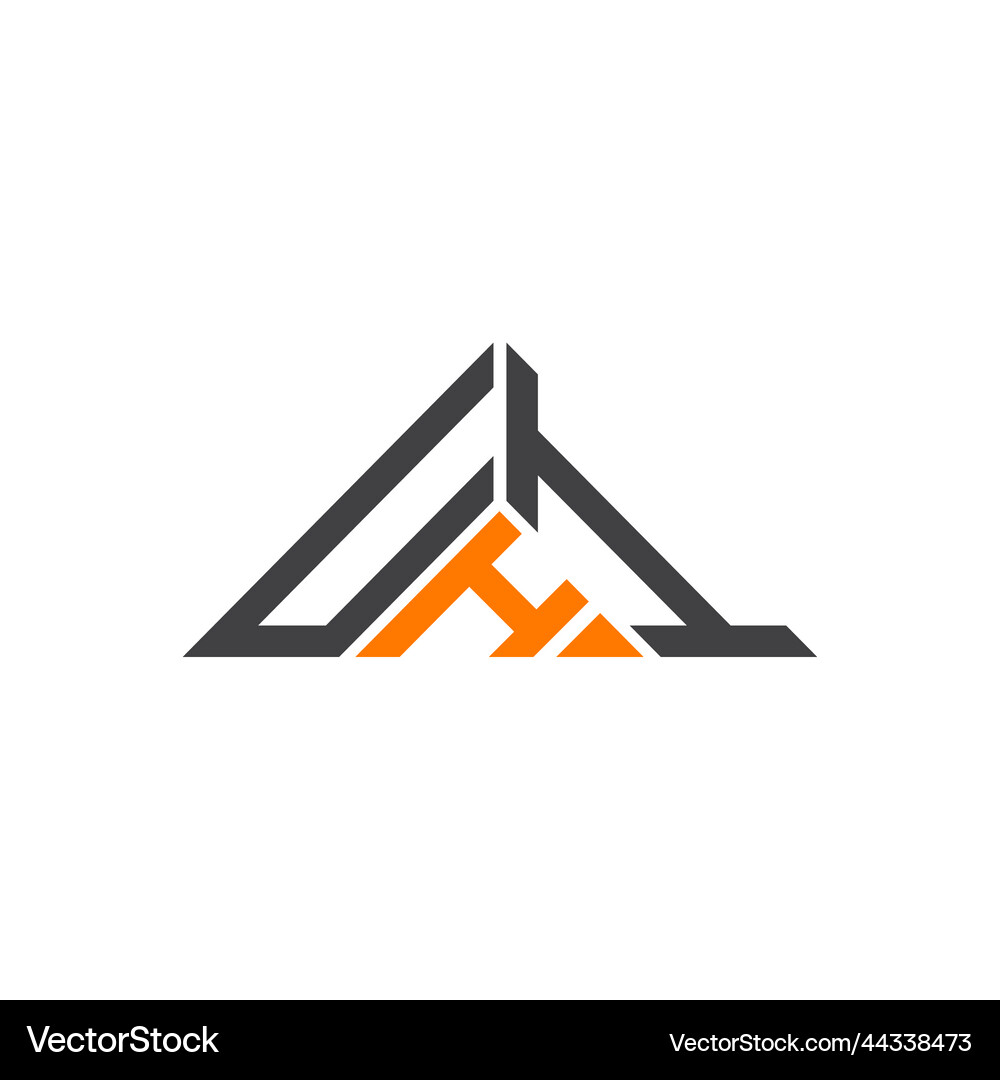 Uhi letter logo creative design with graphic Vector Image