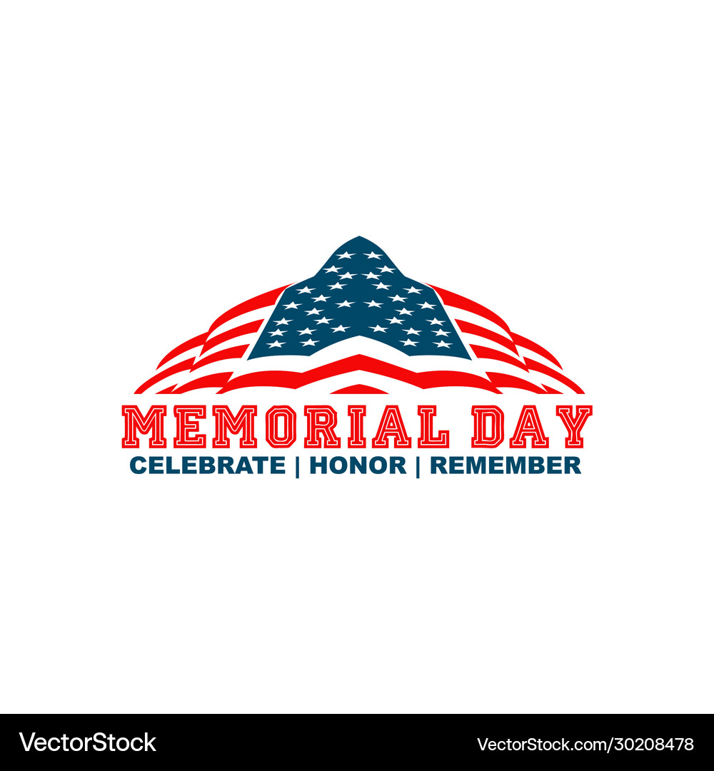 American flag and emblem logo design template Vector Image