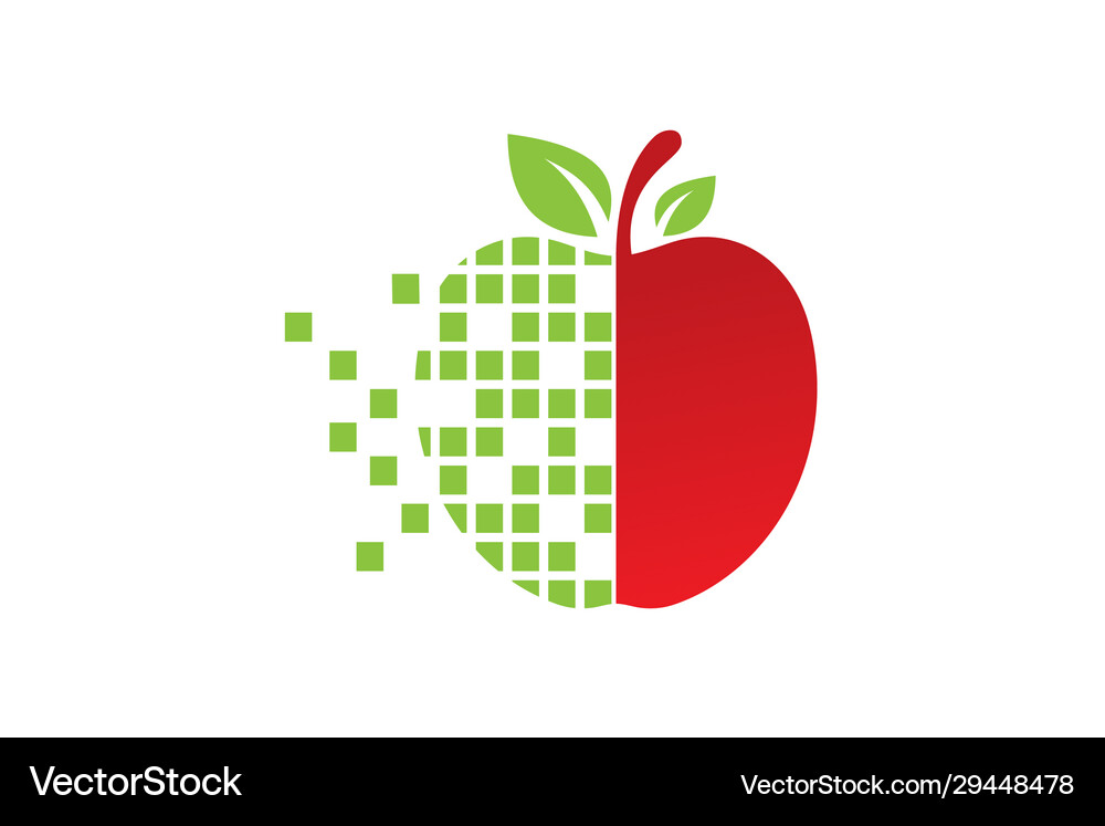 Apple technology logo sign symbol in flat style Vector Image