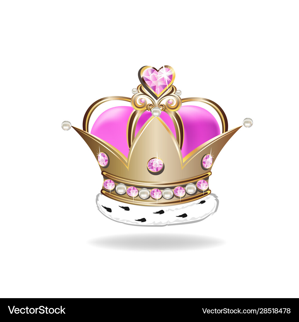 Gold Princess Crown Vector