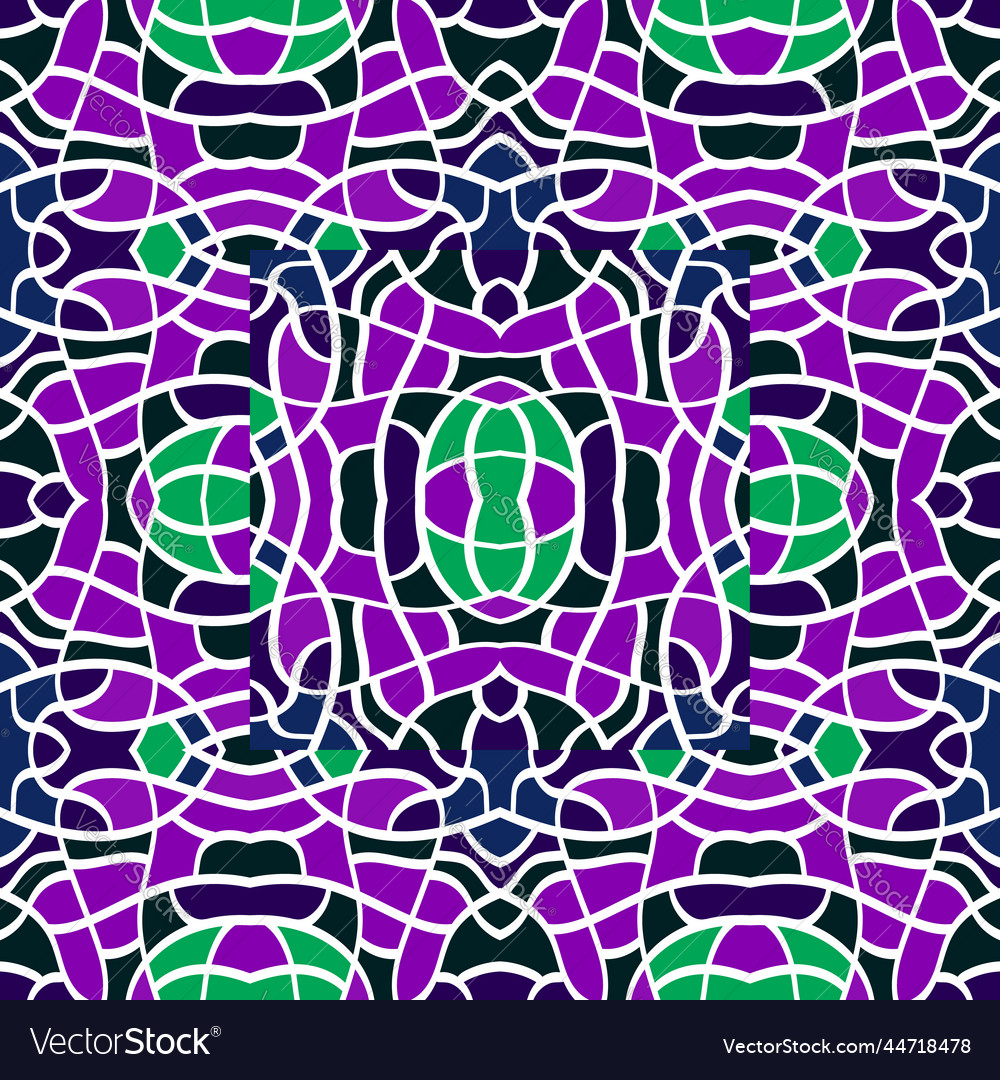 Creativef linear mosaic seamless pattern abstract Vector Image