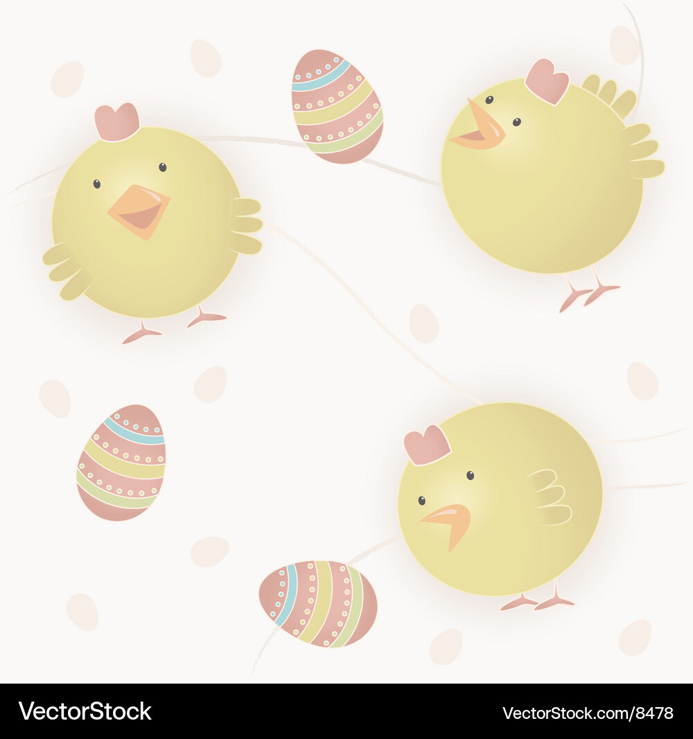 Easter baby chicks Royalty Free Vector Image - VectorStock