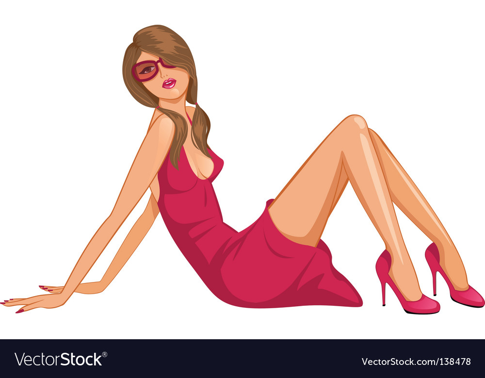 Glamour Model Royalty Free Vector Image Vectorstock