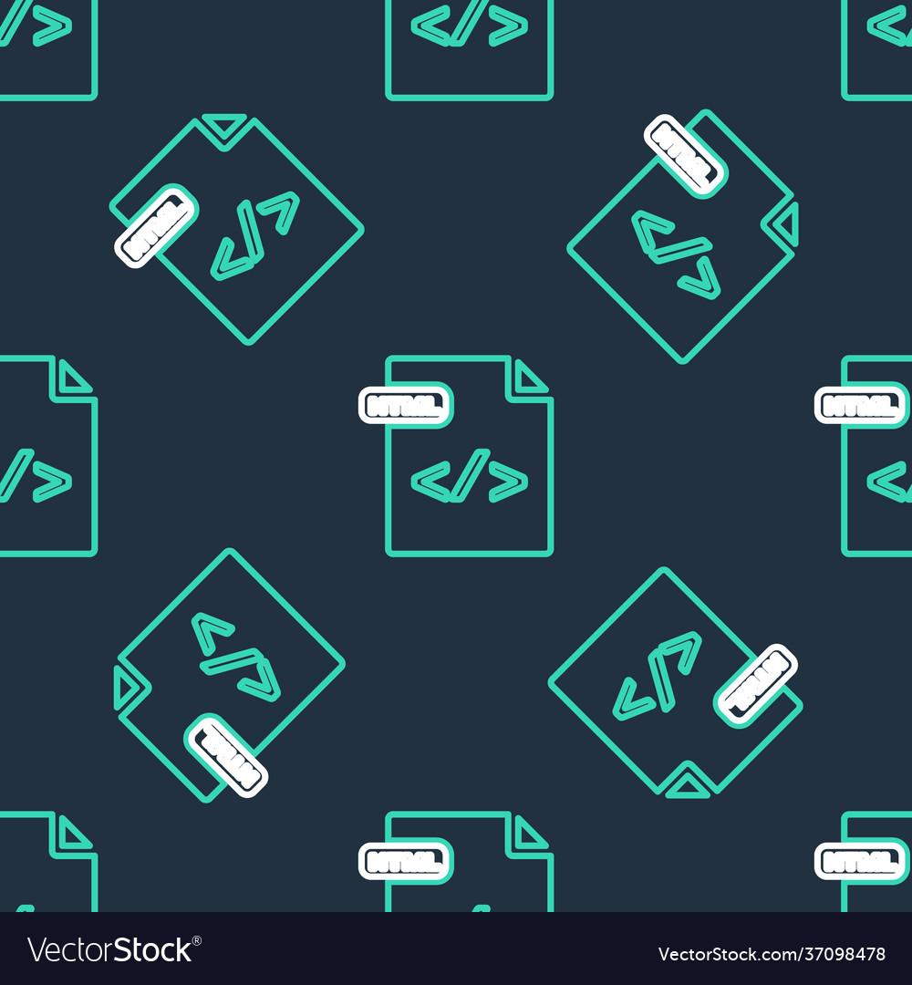 Line html file document download html button icon Vector Image