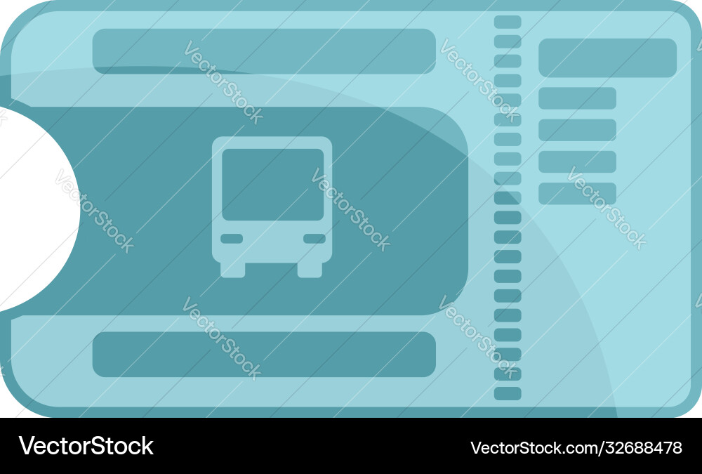 Modern bus ticket icon cartoon style Royalty Free Vector