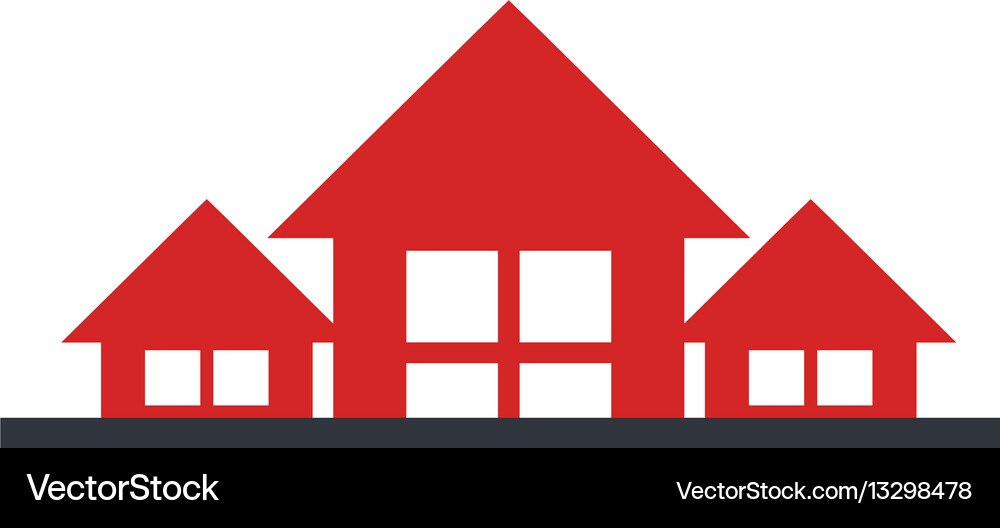 Real estate house icon Royalty Free Vector Image