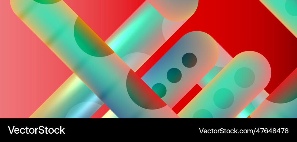 Round shapes and lines with fluid gradients Vector Image