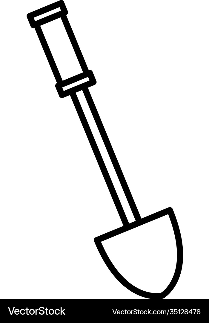 Shovel tool line style icon Royalty Free Vector Image