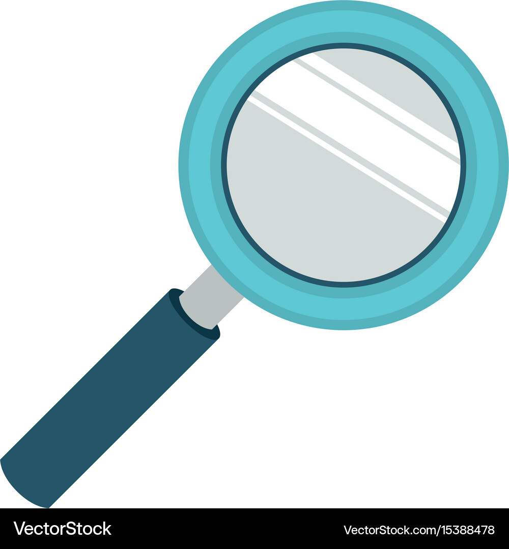 White background with colorful magnifying glass Vector Image