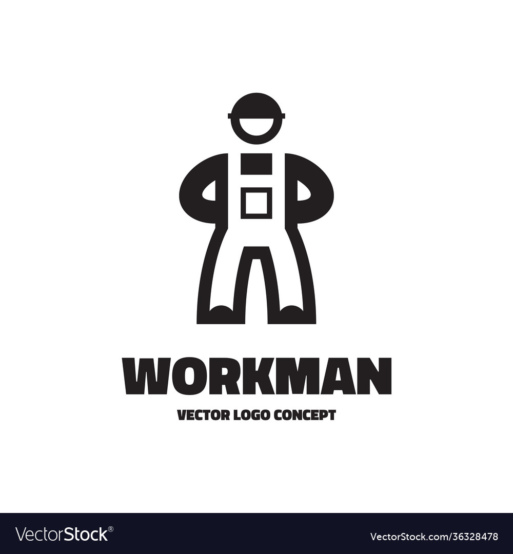 Workman - logo template Royalty Free Vector Image