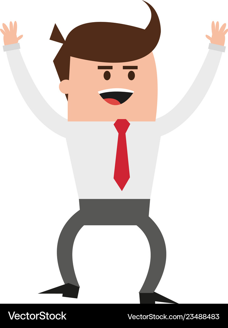 Businessman successful cartoon Royalty Free Vector Image