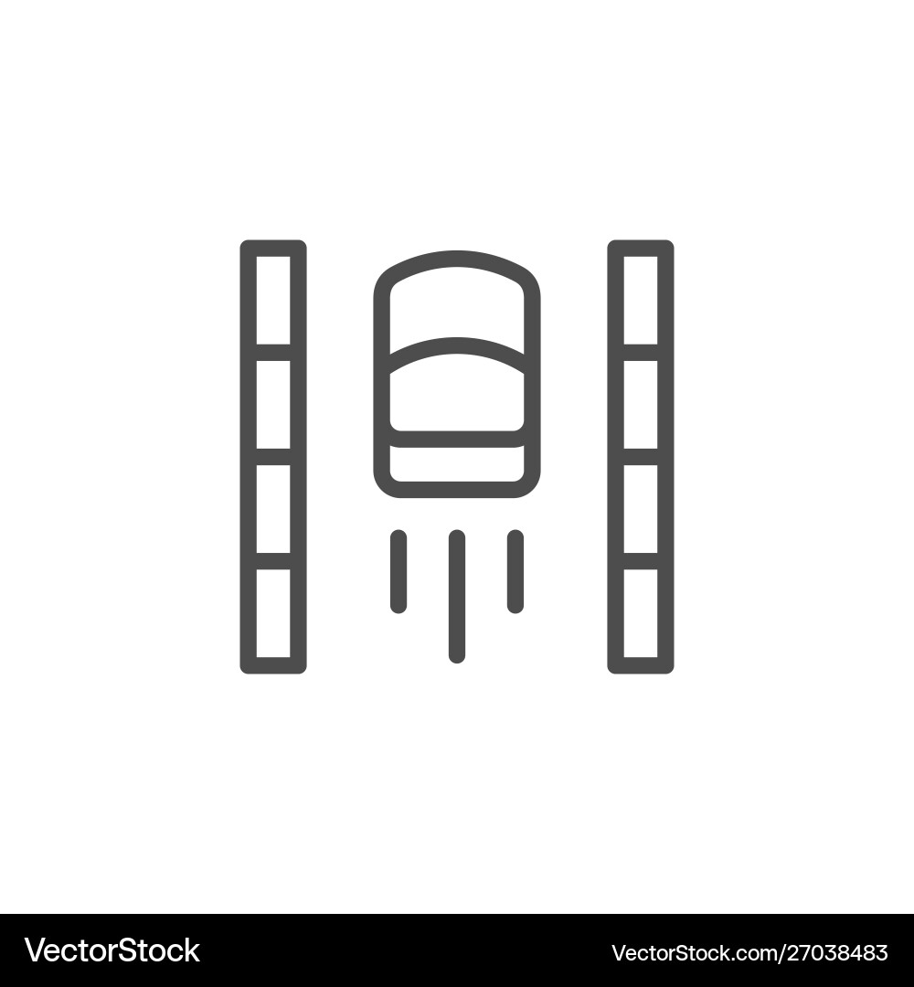 Car racing line outline icon Royalty Free Vector Image