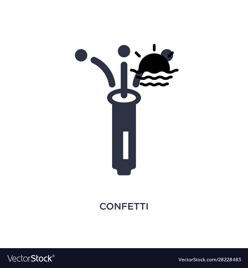 Confetti icon on white background simple element Vector Image