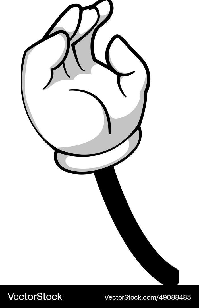 Human cartoon hand cartoon Royalty Free Vector Image