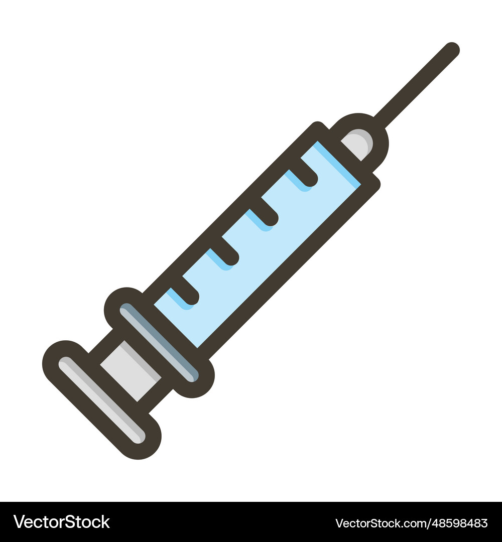 Injection thick line filled colors for personal Vector Image