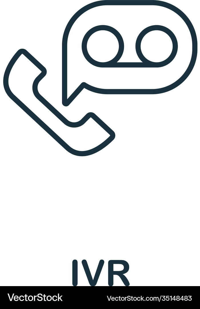 Ivr icon from customer service collection simple Vector Image