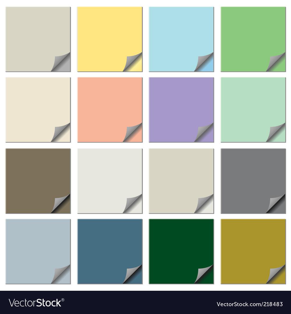 Paper notes collection Royalty Free Vector Image