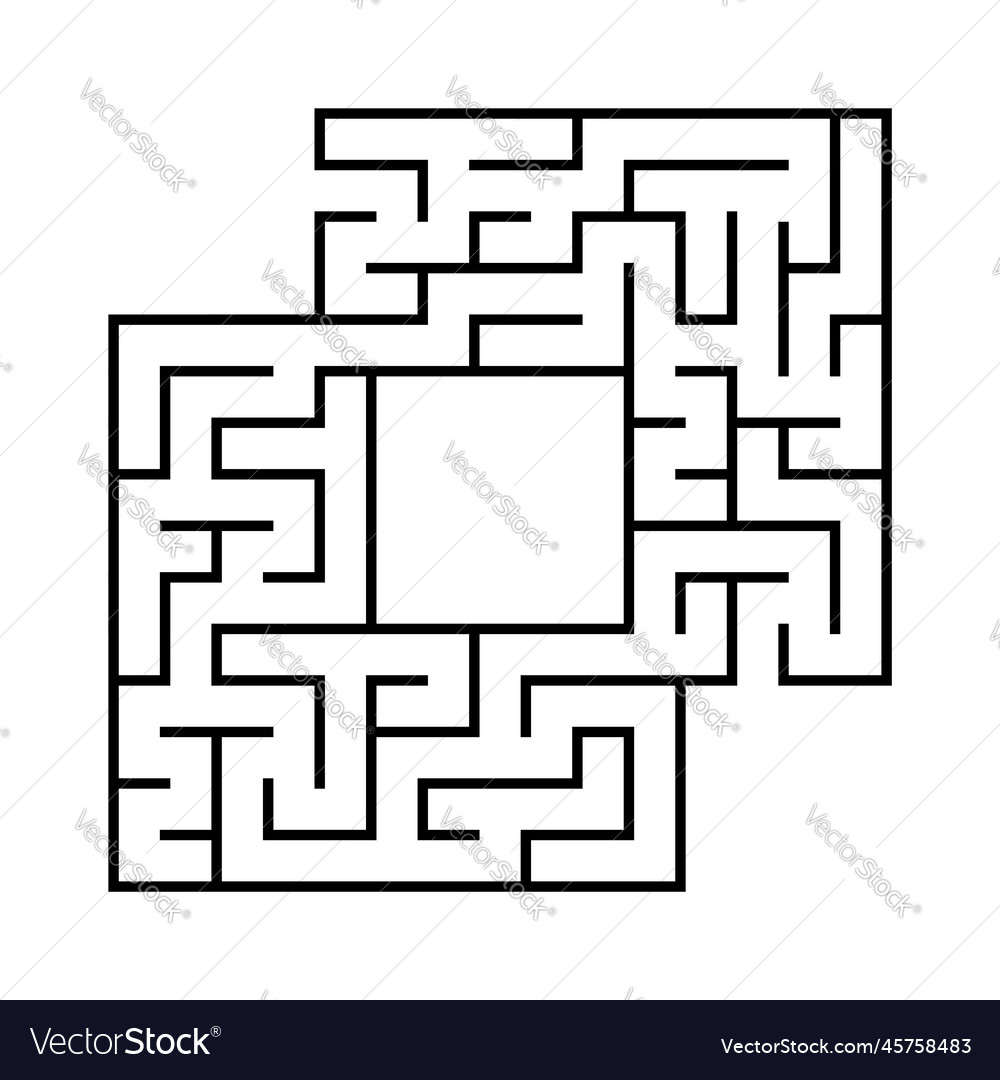 Square maze game for kids funny labyrinth Vector Image