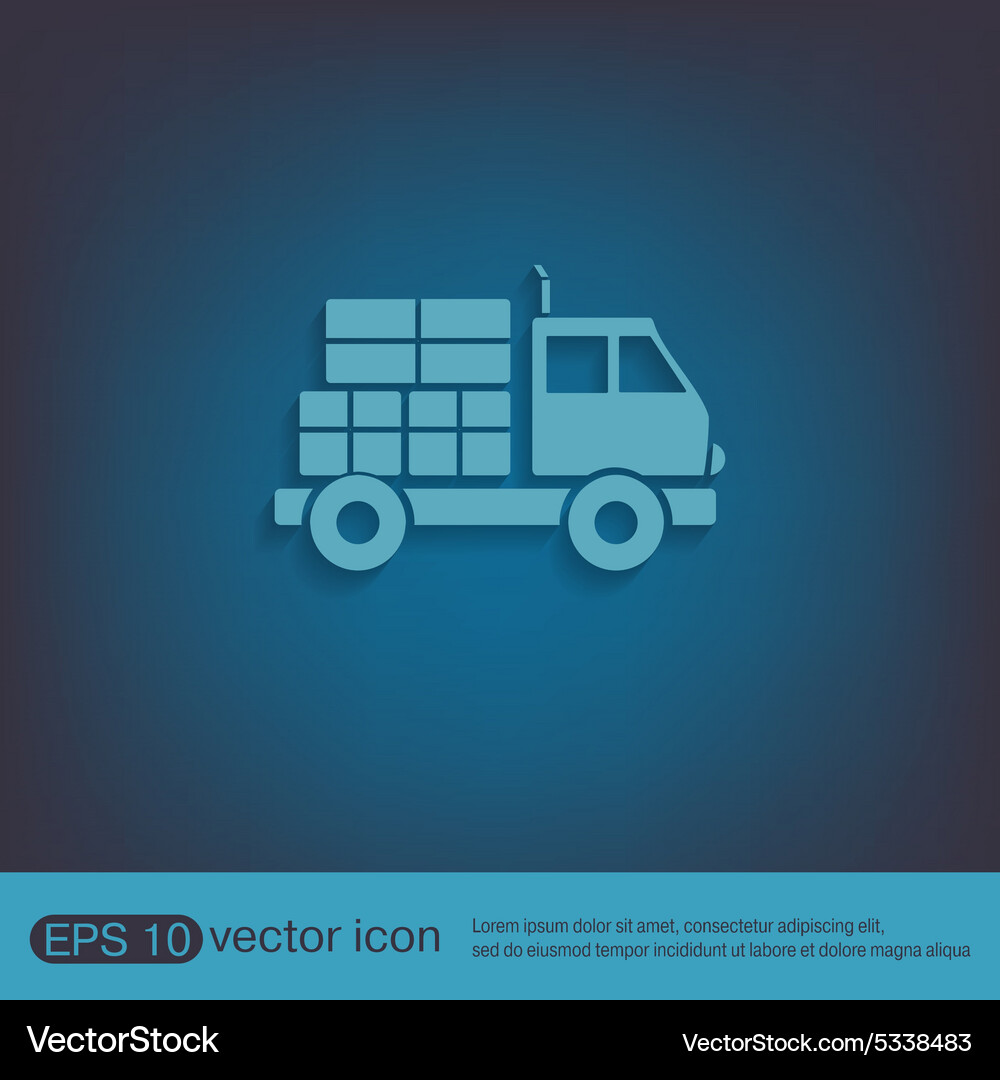 Truck logistic icon symbol laden Royalty Free Vector Image