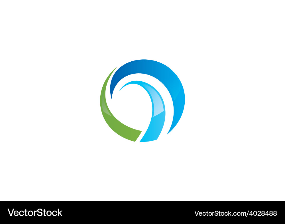 Abstract business round swirl logo Royalty Free Vector Image