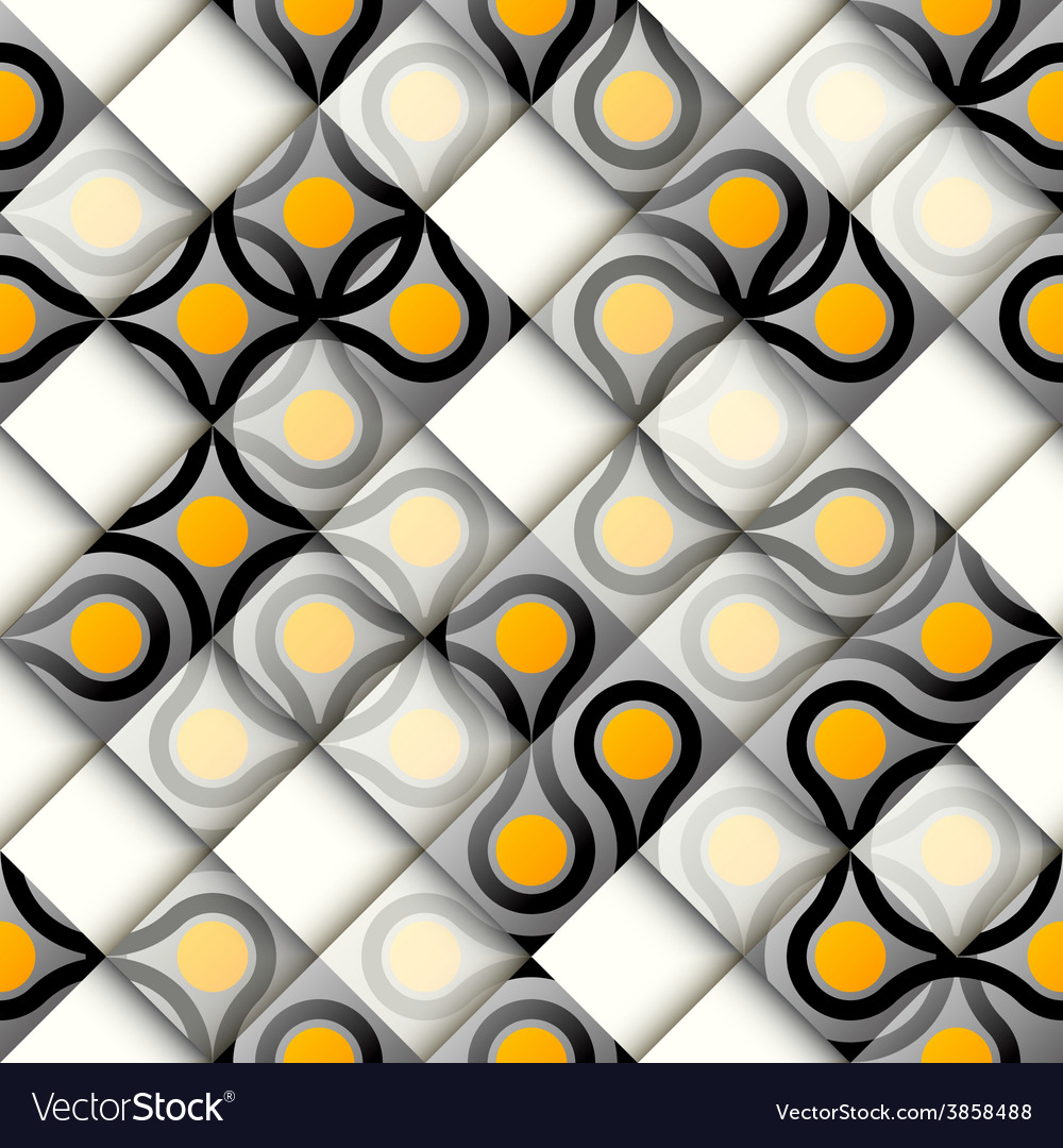 Abstract geometric pattern with relief effect Vector Image
