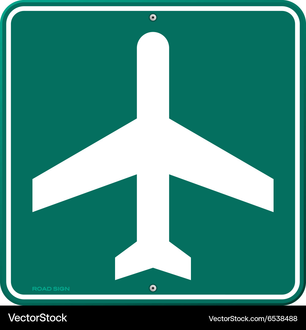 Airplane travel sign Royalty Free Vector Image