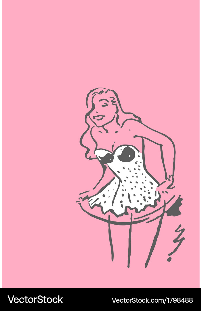 Dancing girl Royalty Free Vector Image - VectorStock