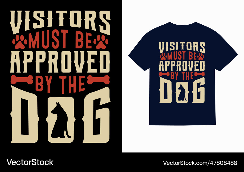 Dog typography t-shirt design Royalty Free Vector Image
