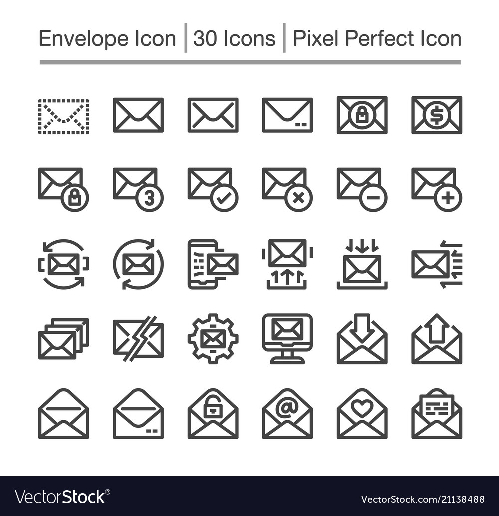 Envelope line icon Royalty Free Vector Image - VectorStock