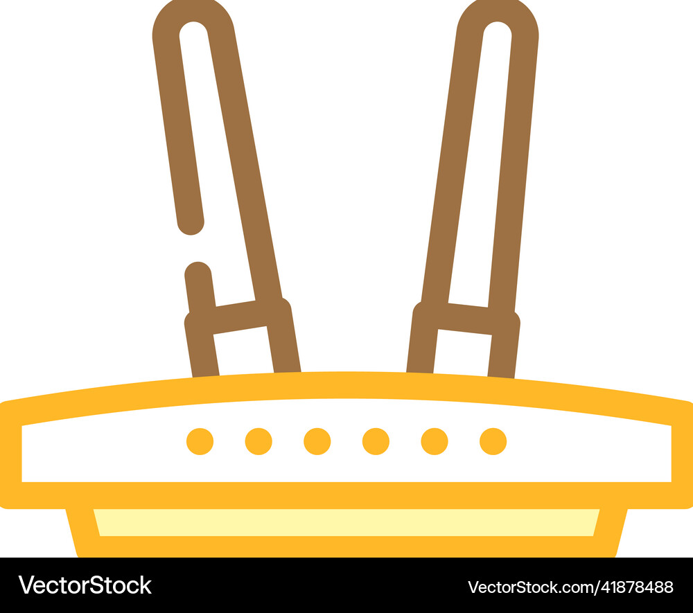 Wi-fi router color icon Royalty Free Vector Image