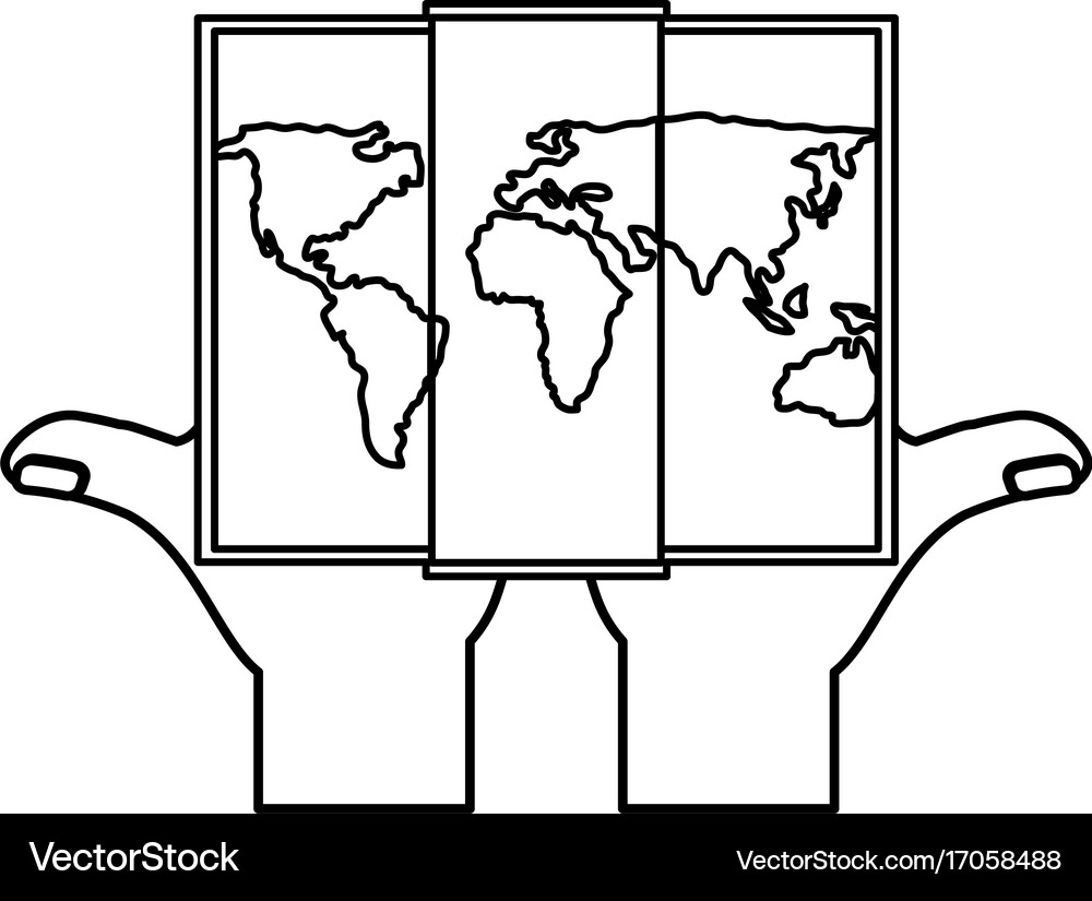 World map symbol Royalty Free Vector Image - VectorStock