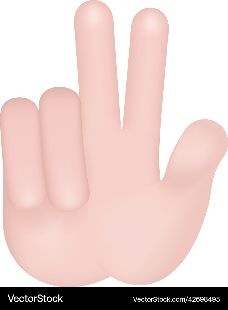 3d cartoon human hand gesture emoji Royalty Free Vector