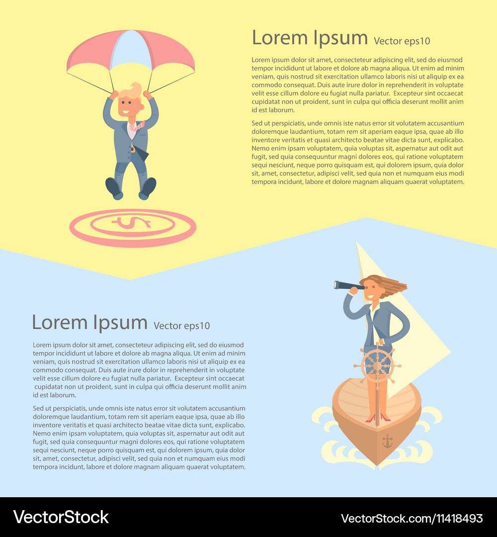 Business success concepts flyers Royalty Free Vector Image