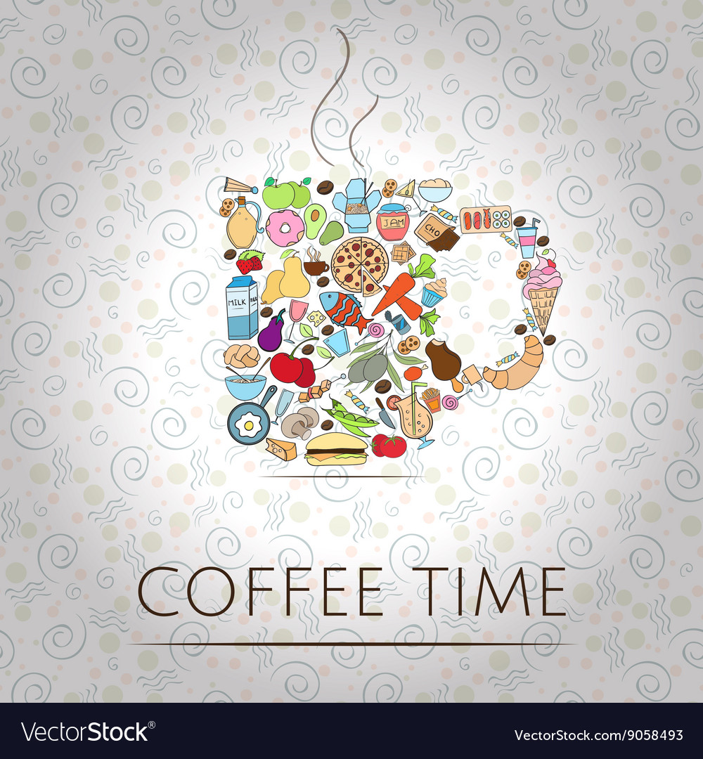 Coffee time Royalty Free Vector Image - VectorStock