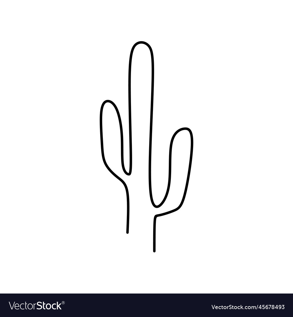 Cactus Drawing Outline