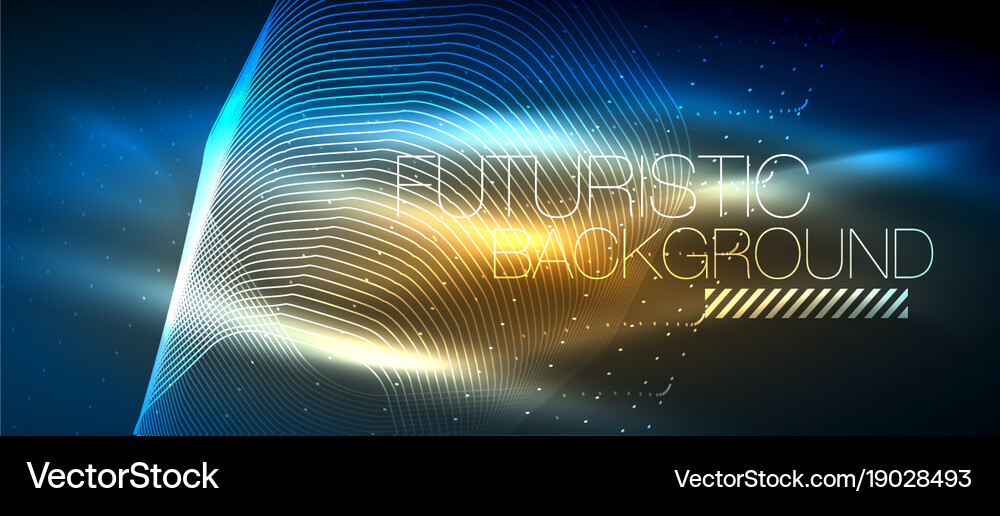 Hi-tech futuristic techno background neon shapes Vector Image