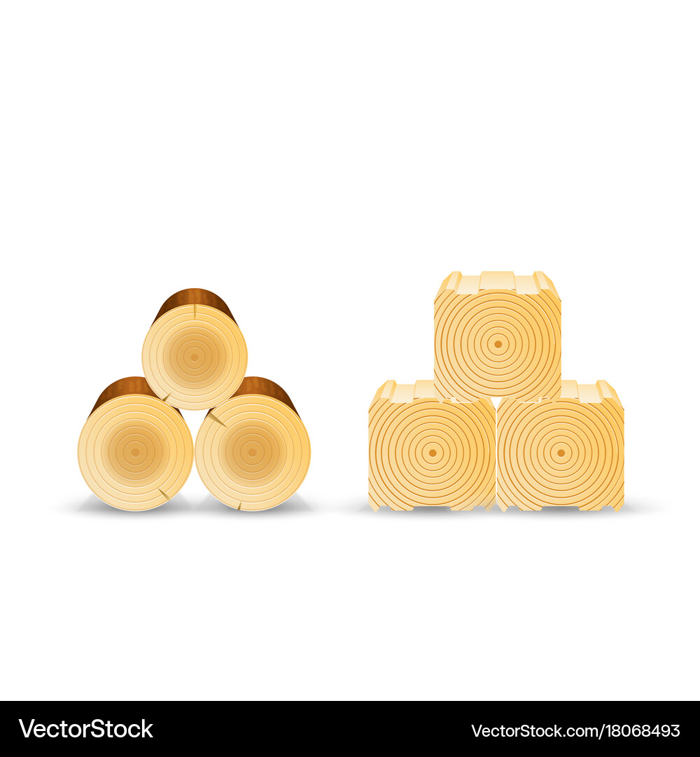 Lumber wooden beams Royalty Free Vector Image - VectorStock