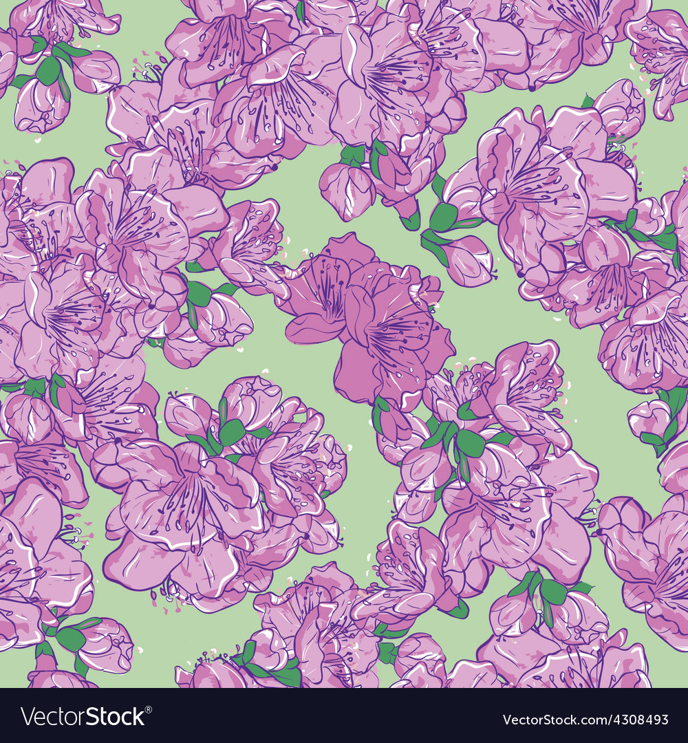 Sakura seamless pattern Royalty Free Vector Image