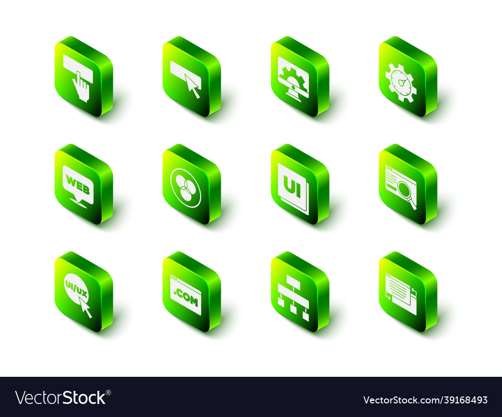 Set ui or ux design web development website Vector Image