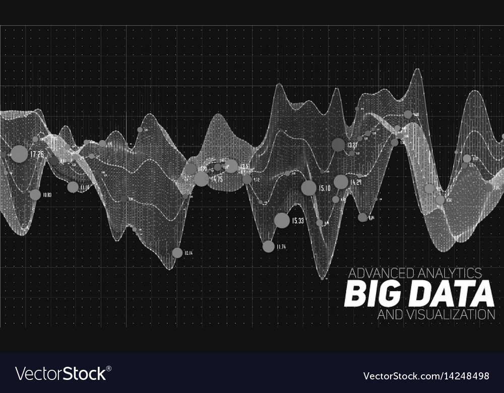 Big data grayscale visualization Royalty Free Vector Image Big data grayscale visualization Royalty Free Vector Image
