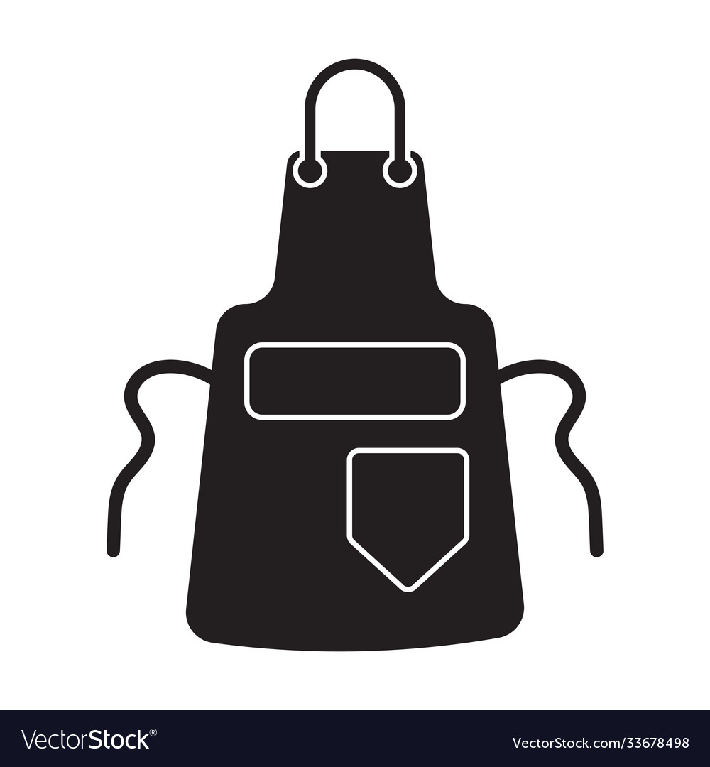 Chef kitchen apron for cooking flat icon for apps Vector Image