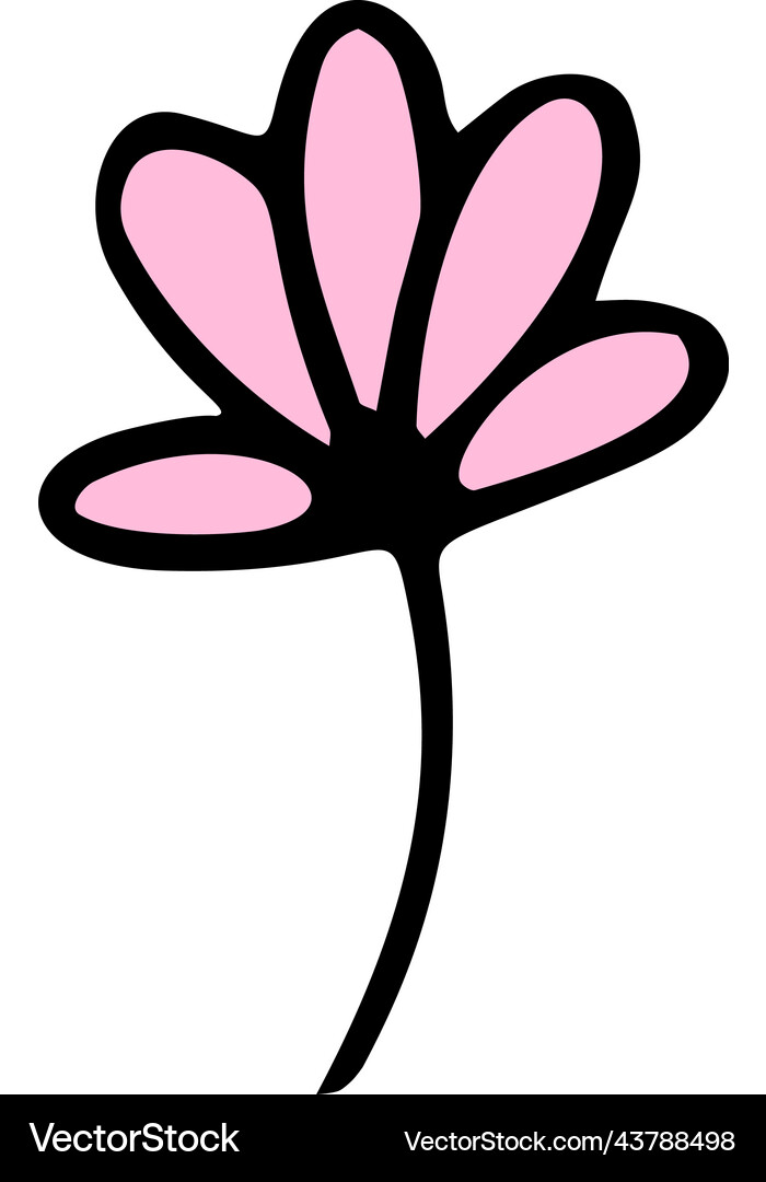 Flower doodle Royalty Free Vector Image - VectorStock